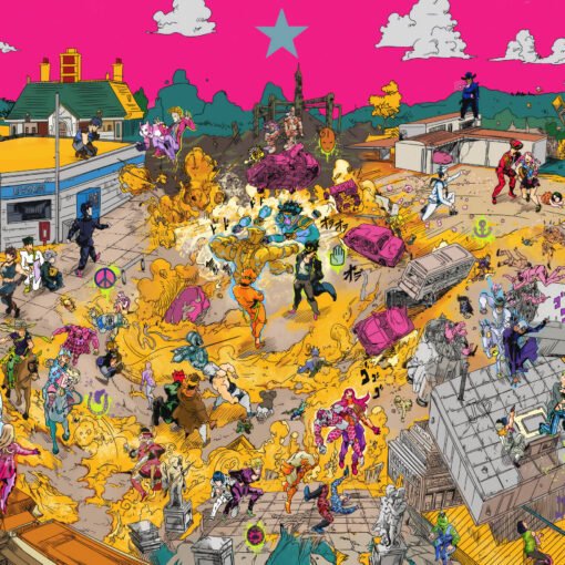 Jojo’s Bizarre Adventure worldmap poster - Studio Nayth
