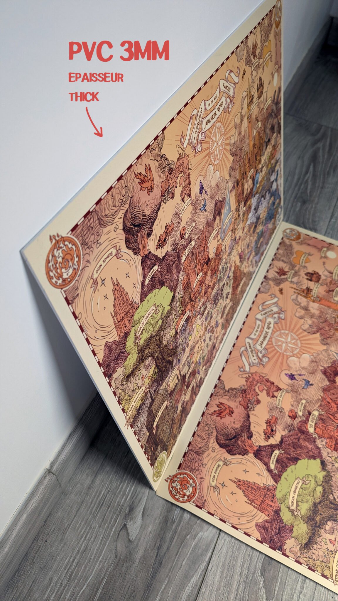 JRPG worldmap poster Final Fantasy Dragon Quest - Studio Nayth